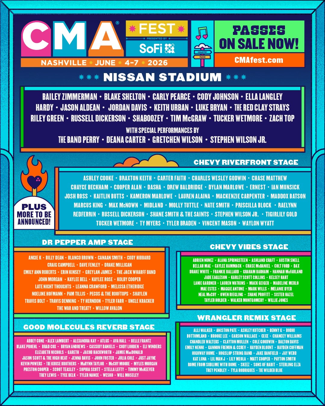 CMA Music Festival 2026 | Music Festival Wizard