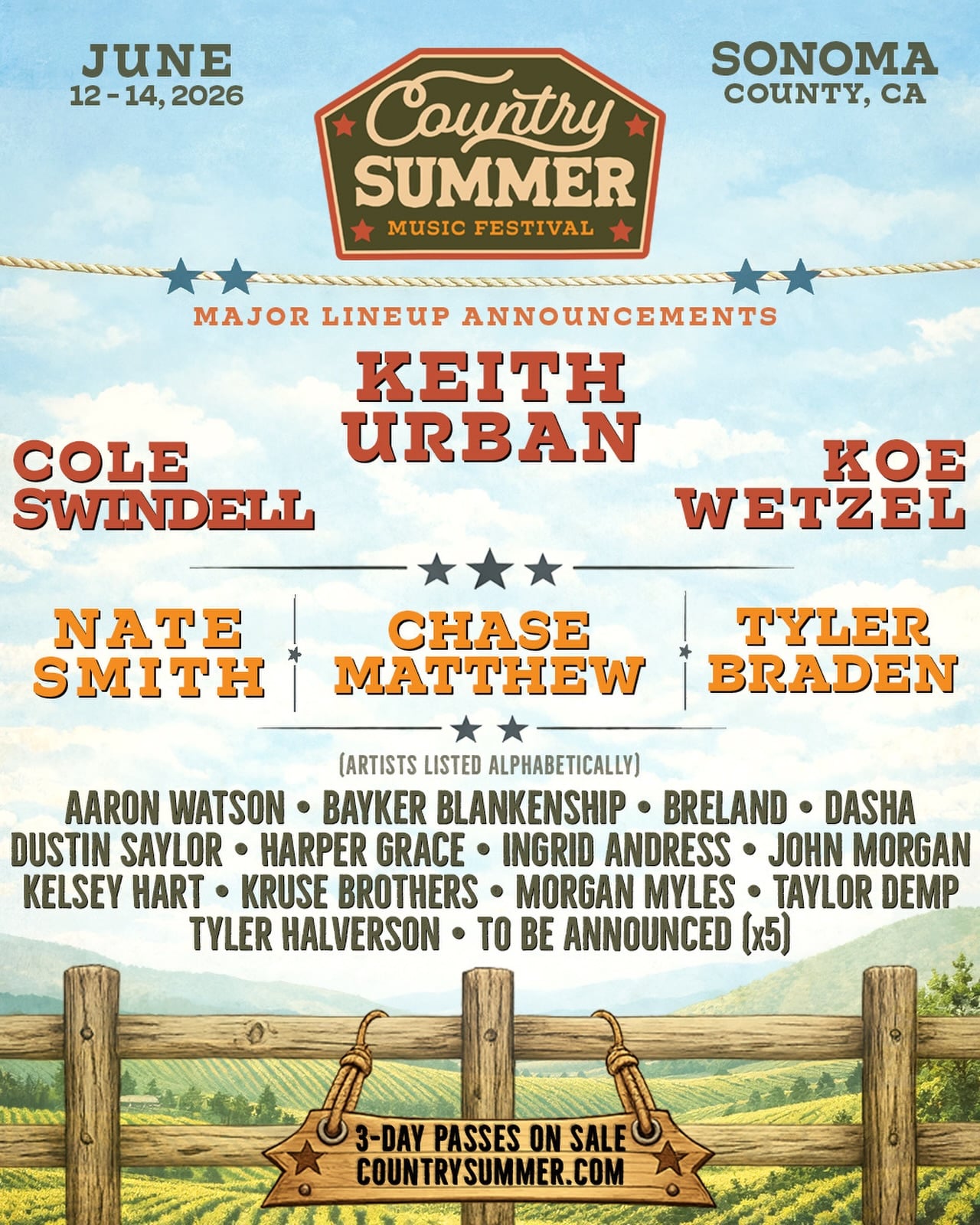 Country Summer Music Festival 2026 | Music Festival Wizard