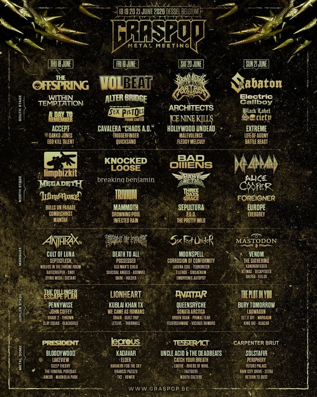 Graspop Metal Meeting 2026 | Music Festival Wizard