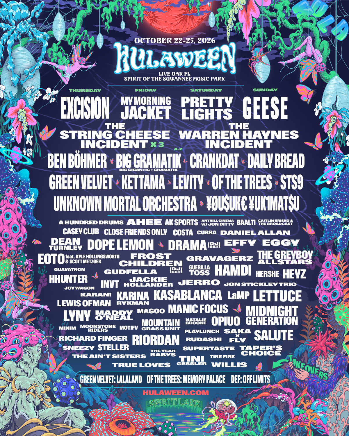 Suwannee Hulaween 2026 | Music Festival Wizard