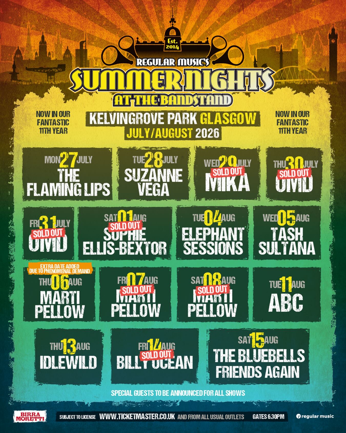 Summer Nights At The Bandstand 2026 | Music Festival Wizard